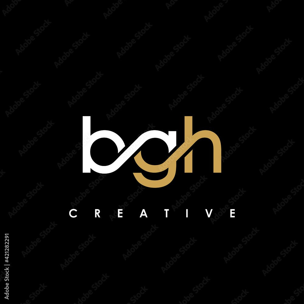 BGH Letter Initial Logo Design Template Vector Illustration Stock ...