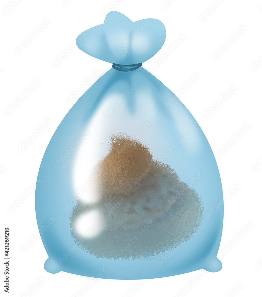 Clipart dog poop in a bag. Taking care of your pet for a walk. Cute ...