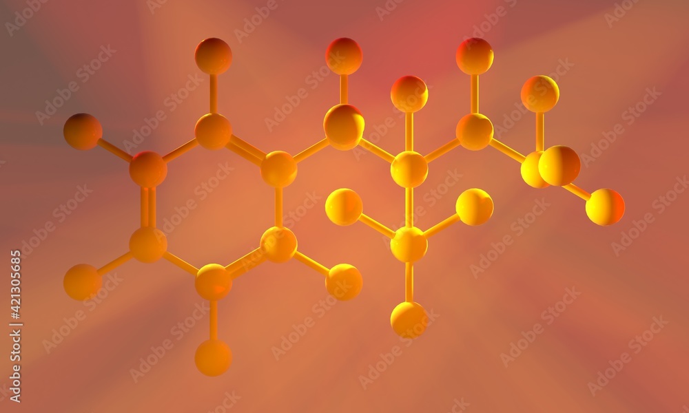 methamphetamine molecule in warm rays of light Stock Illustration ...