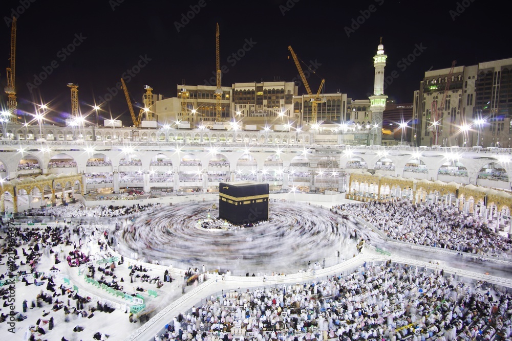 Tawaf At Kaaba Motion Blurred Stock Photo | Adobe Stock