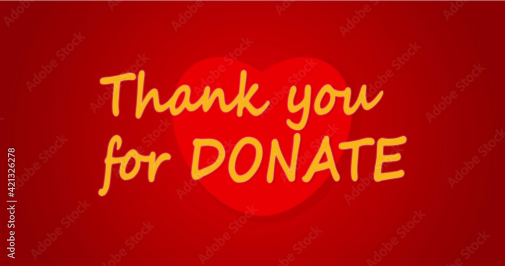 Thank you for donating text asking for charity. Simple elegant and easy ...