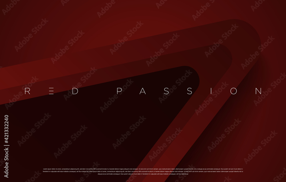 Red Passion abstract geometric background design. For cover design ...