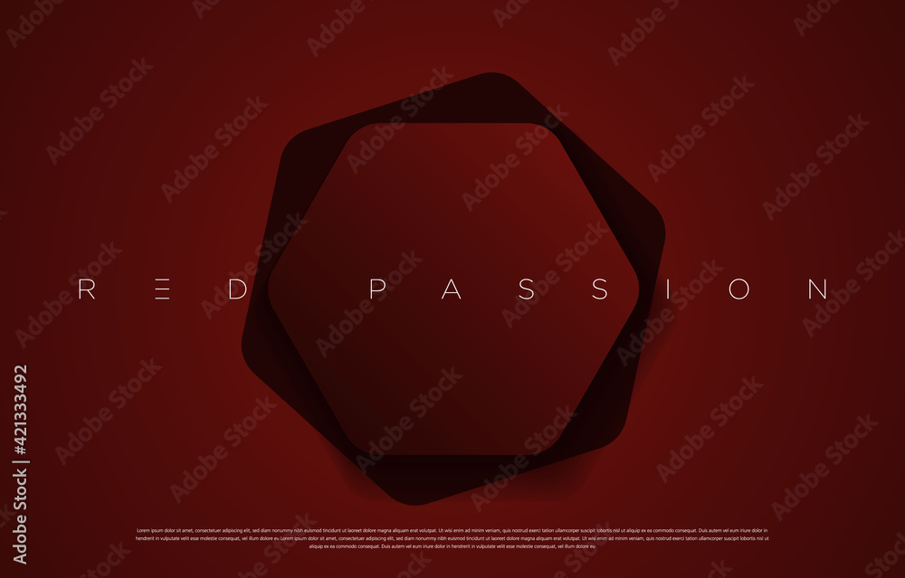 Red Passion abstract geometric background design. For cover design ...