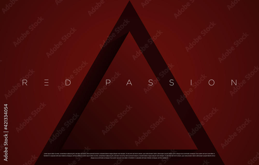 Red Passion abstract geometric background design. For cover design ...