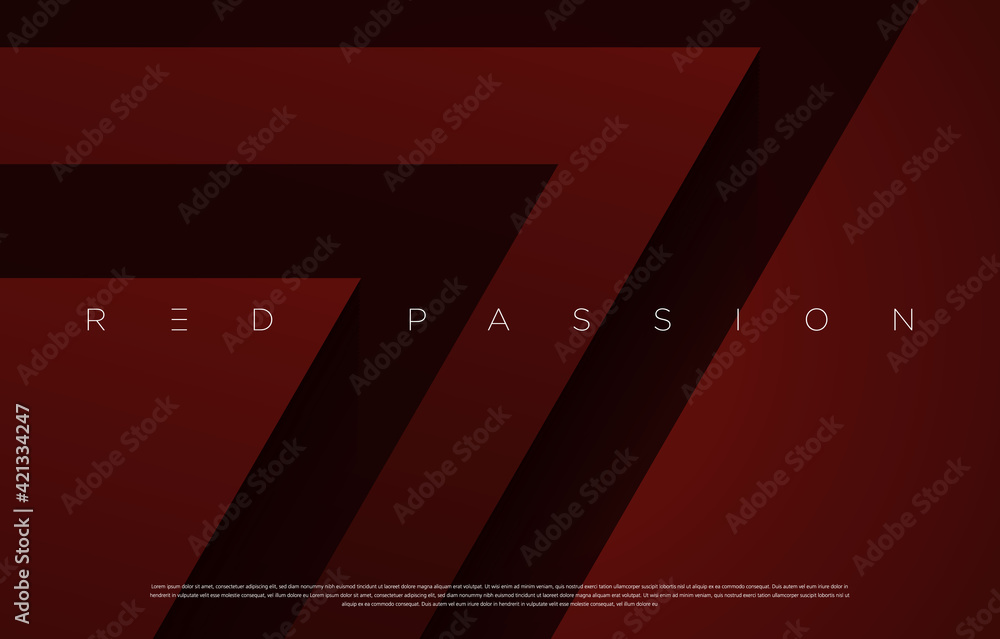 Red Passion abstract geometric background design. For cover design ...