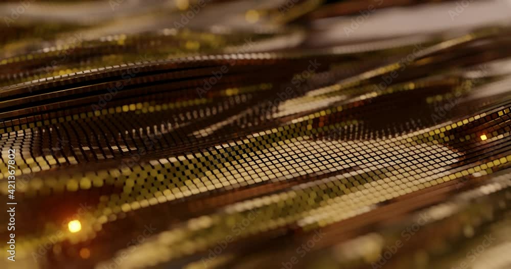 Vidéo Stock Gold 3D abstract motion background, gold texture design ...