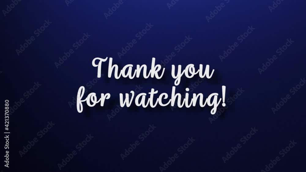 Thank you for watching handwritten text message type animation on ...