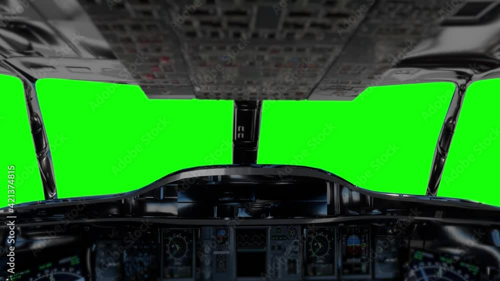 Inside a Spaceship Cockpit on a Green Screen render 3d 素材庫影片 | Adobe Stock