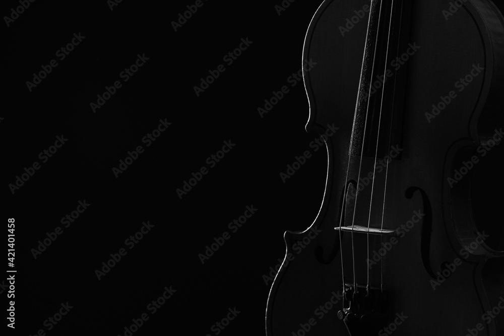 Stylish violin on dark background Stock Photo | Adobe Stock