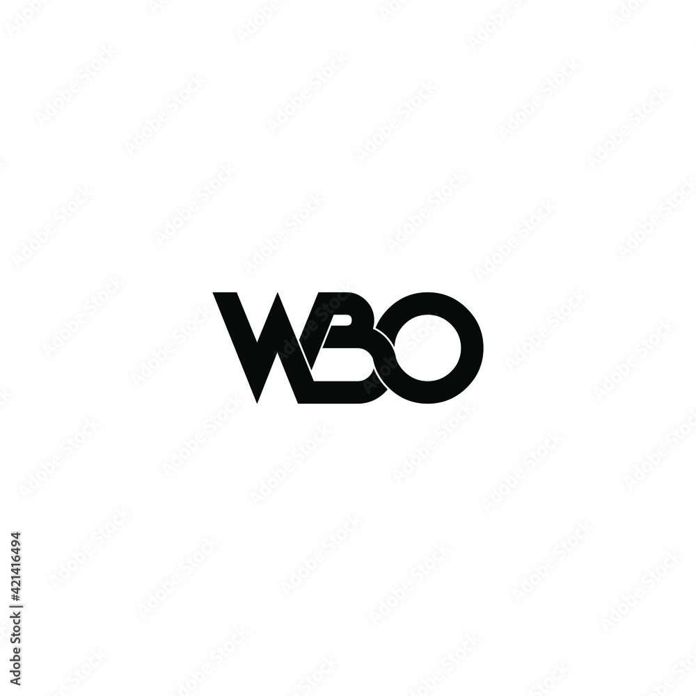 wbo letter original monogram logo design Stock Vector | Adobe Stock