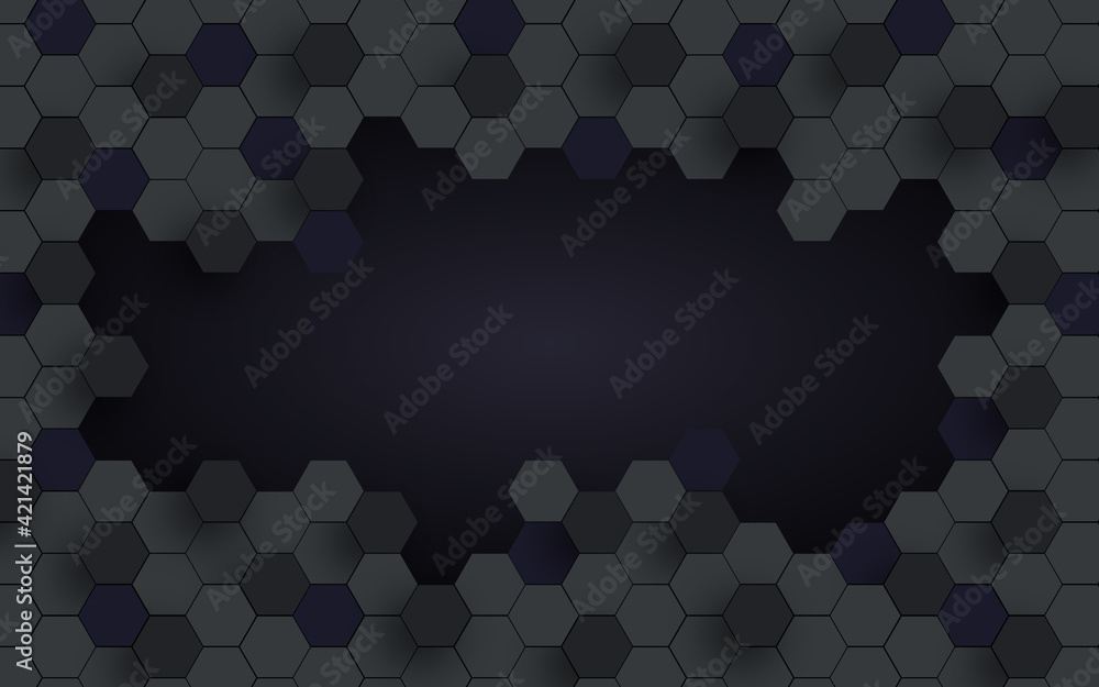 hexagon concept design abstract technology background vector EPS ...