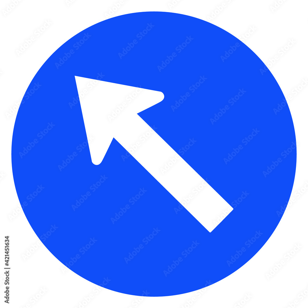 arrow signs go to the left traffic on a road. symbol vector ...