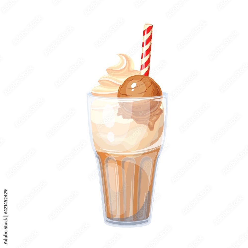 Root beer floats vector icon. American dessert drink. Stock Vector ...