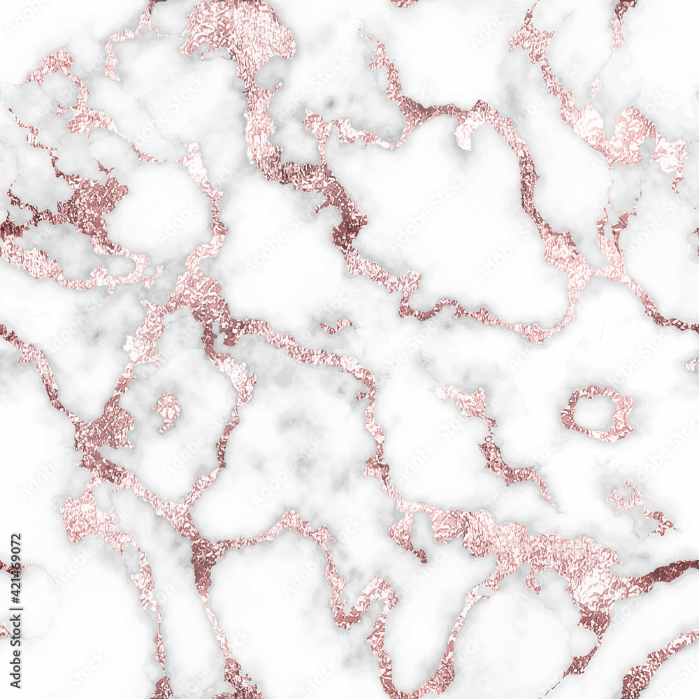 Marble seamless pattern. Rose gold marble texture. Elegant roses golden ...