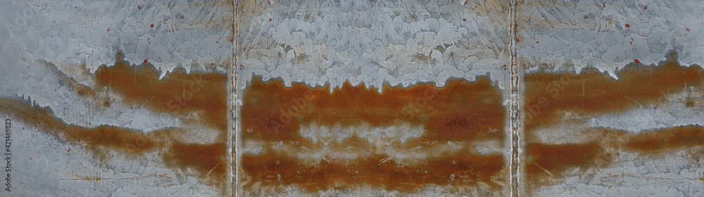 Rusty galvanized sheet texture - rust wall zinc background banner ...
