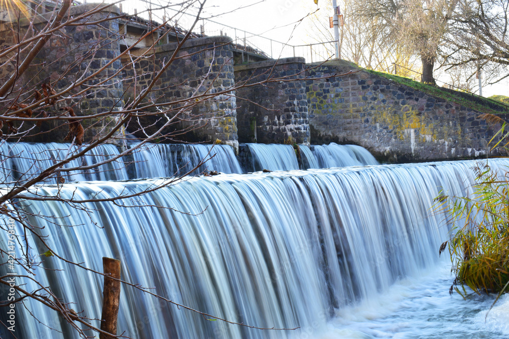 river dam. water release, The excess capacity of the dam until spring ...