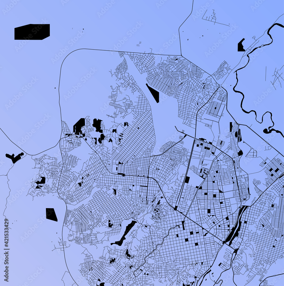 Cucuta, Norte de Santander, Colombia (COL) - Urban vector city map with ...