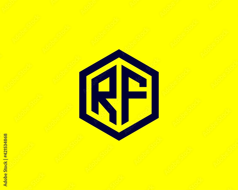 RF FR letter logo design vector template Stock Vector | Adobe Stock