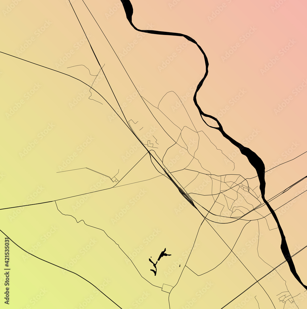 Moradabad, Uttar Pradesh, India (IND) - Urban vector city map with ...