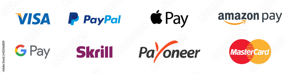 Top payment company logo set. Editorial image. VINNITSIA, UKRAINE. MARCH 19, 2021. Stock Vector ...