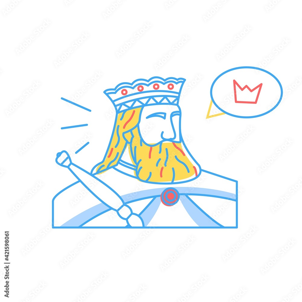 Vector icon for playing cards. Original picture in modern line art ...