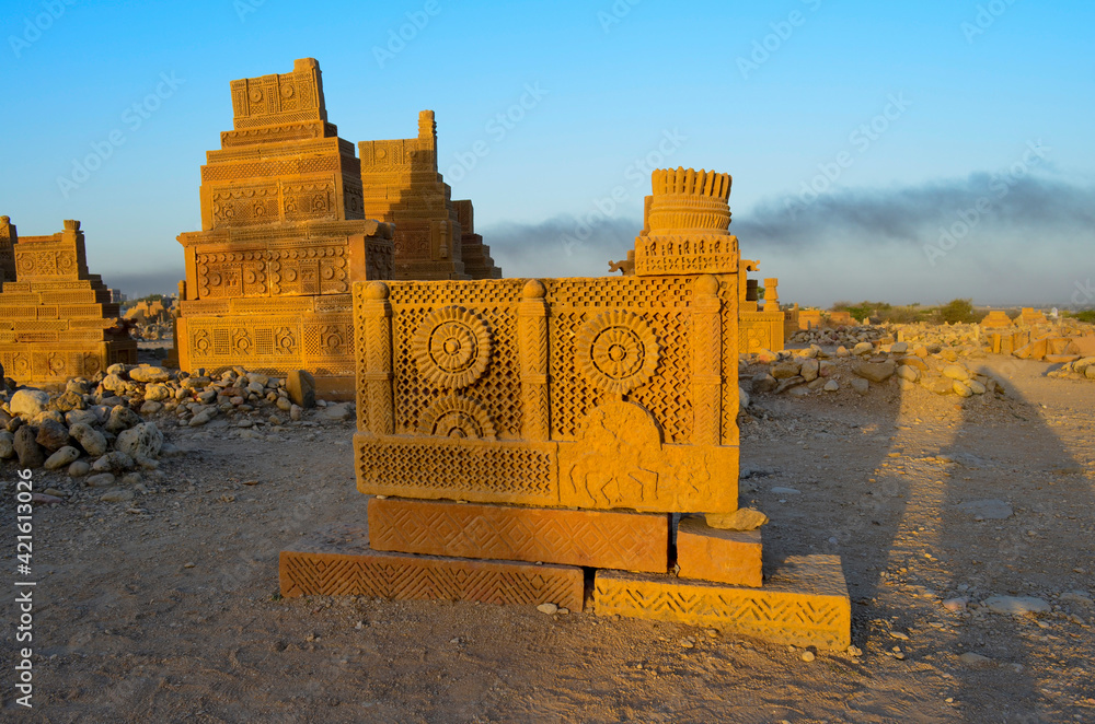 Chukandi Graveyard. The Chaukhandi tombs form an early Islamic cemetery ...