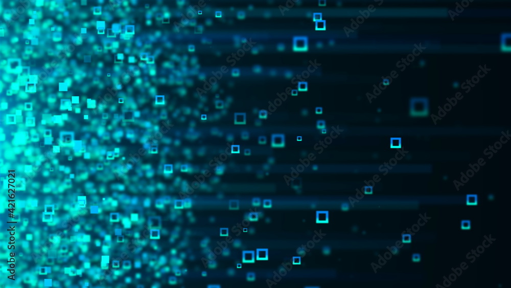 Digital backdrop with stroke particles, computer generated. 3d render ...