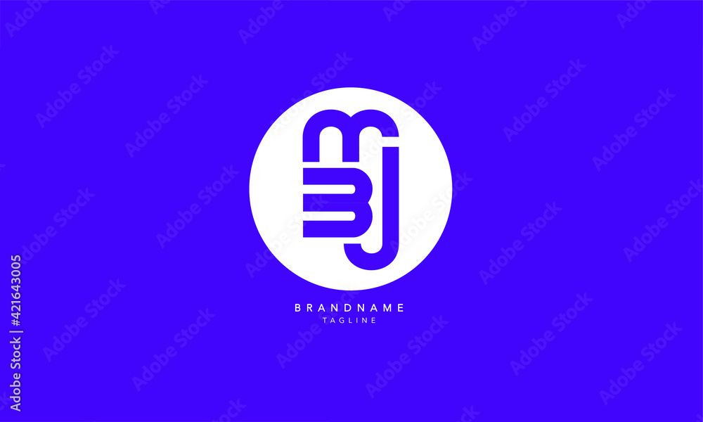 Alphabet letters Initials Monogram logo MBJ, MB, BJ Stock Vector ...