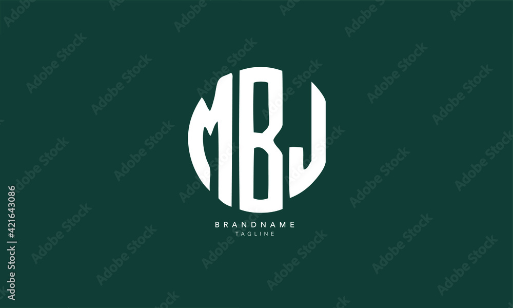 Alphabet letters Initials Monogram logo MBJ, MB, BJ Stock Vector ...
