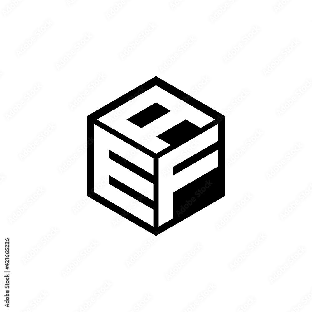 EFA letter logo design with white background in illustrator, cube logo ...