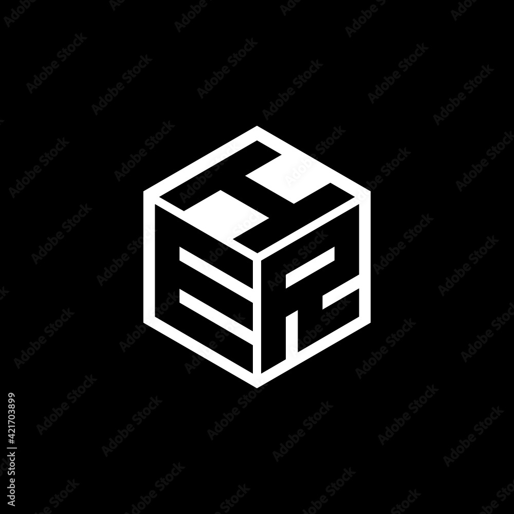 ERI letter logo design with black background in illustrator, cube logo, vector logo, modern ...
