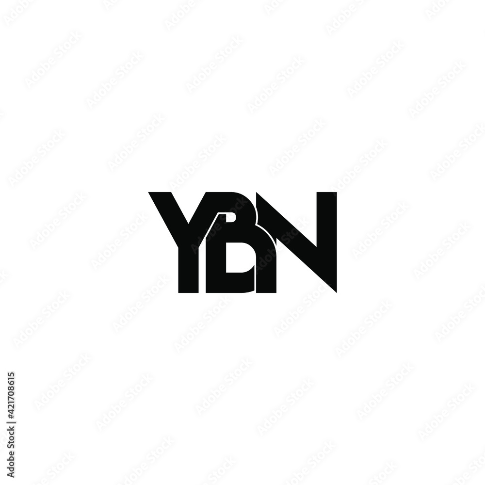ybn letter original monogram logo design Stock Vector | Adobe Stock
