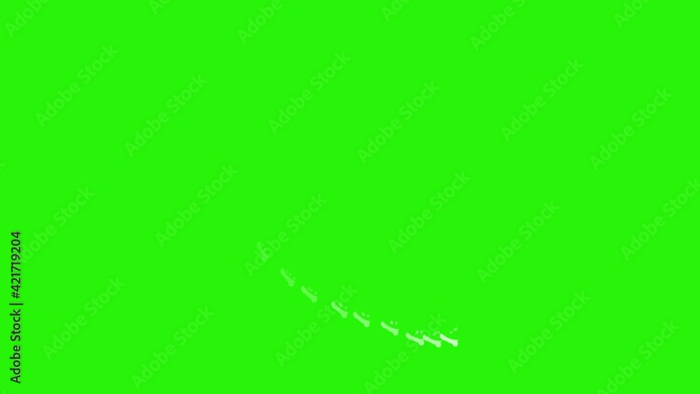 Short line and shapes animation effects elements on green screen chroma ...