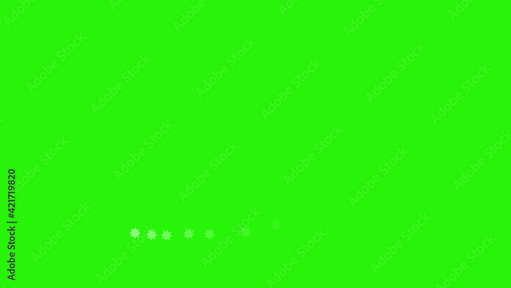 Short line and shapes animation effects elements on green screen chroma ...