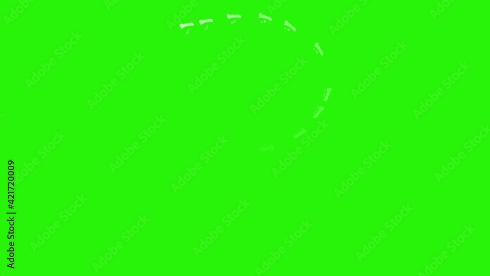 Short line and shapes animation effects elements on green screen chroma ...