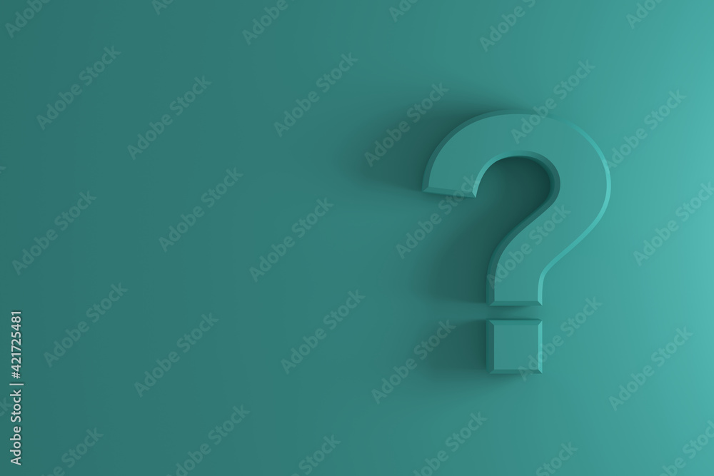 Question mark sign banner. 3D rendering. Stock Illustration | Adobe Stock