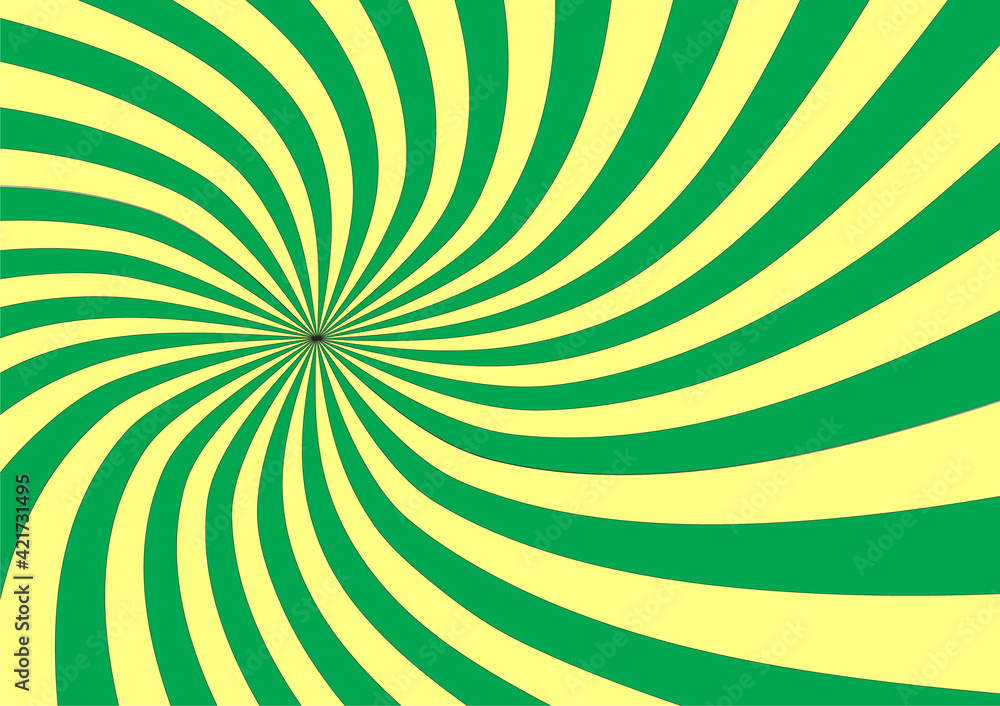 Sun background with green sun rays shining sun summer green and yellow ...