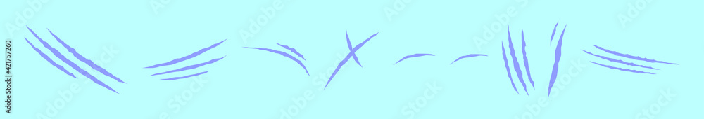 set of claw scratch mark cartoon icon design template with various ...