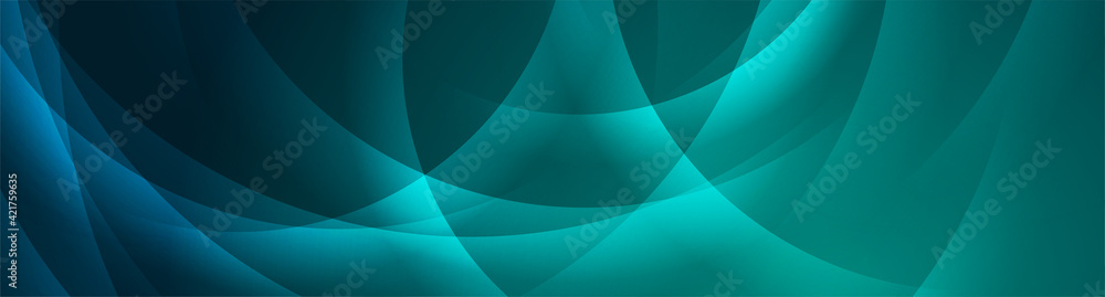 Cyan shiny technology background with abstract waves. Vector banner ...