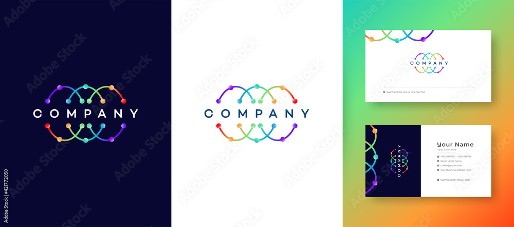 colorful Finite Element Analysis Logo With Premium Business Card Design ...