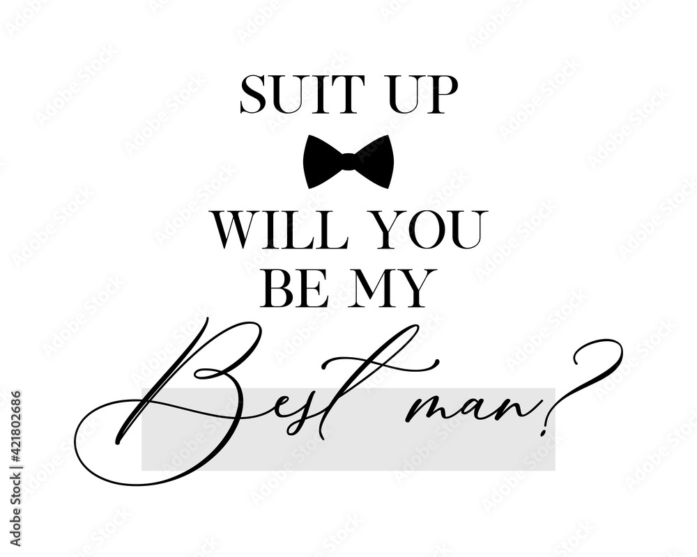 Bachelor party or wedding handwritten calligraphy card, invitation ...