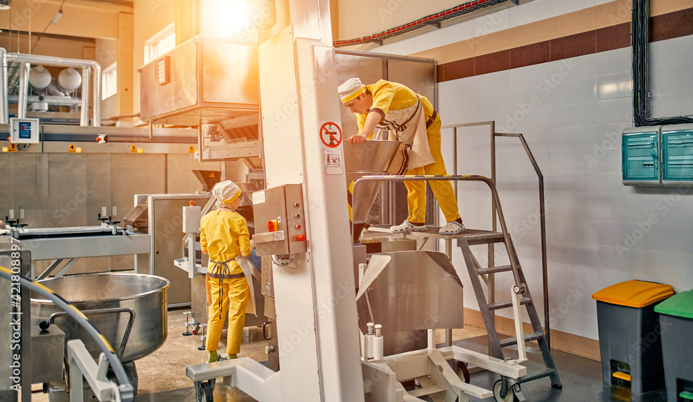 Bread bakery food factory. Modernization of food processing plants ...