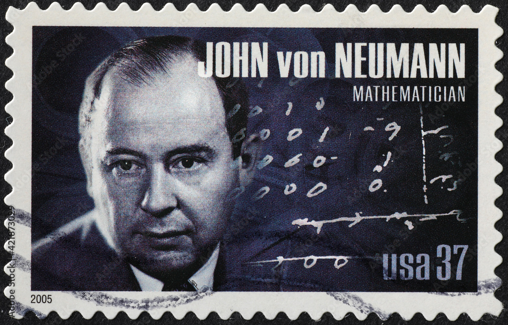 Mathematician John von Neumann on american postage stamp Stock 写真 ...