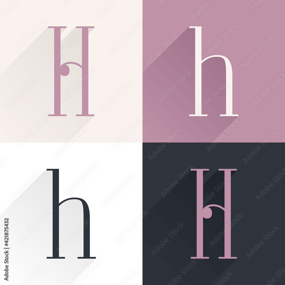 H letter condensed serif font set. Stock Vector | Adobe Stock