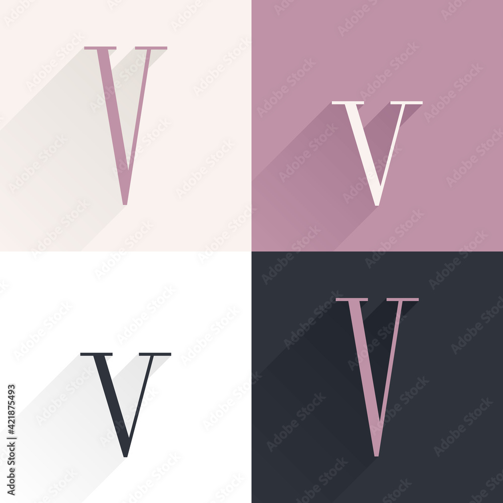 V letter condensed serif font set. Stock Vector | Adobe Stock