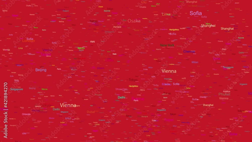 Video „Names of Cities, Cities of the World, 4K. A city is a large and ...