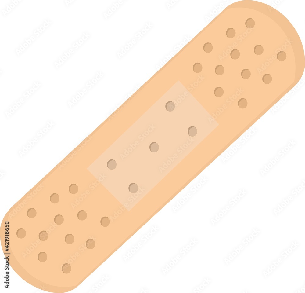 Vector illustration of adhesive plaster cartoon Stock Vector | Adobe Stock