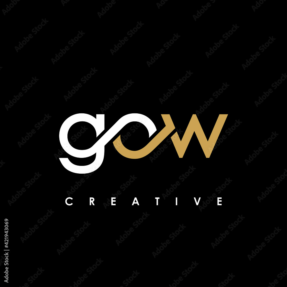 GOW Letter Initial Logo Design Template Vector Illustration Stock ...
