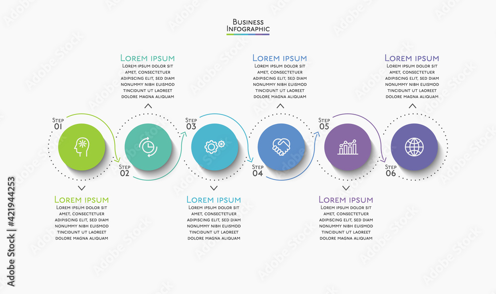 Business data visualization. timeline infographic icons designed for ...