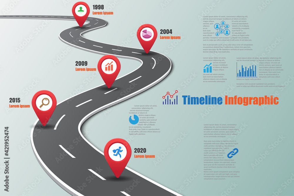 Business road map timeline infographic icons designed for abstract ...